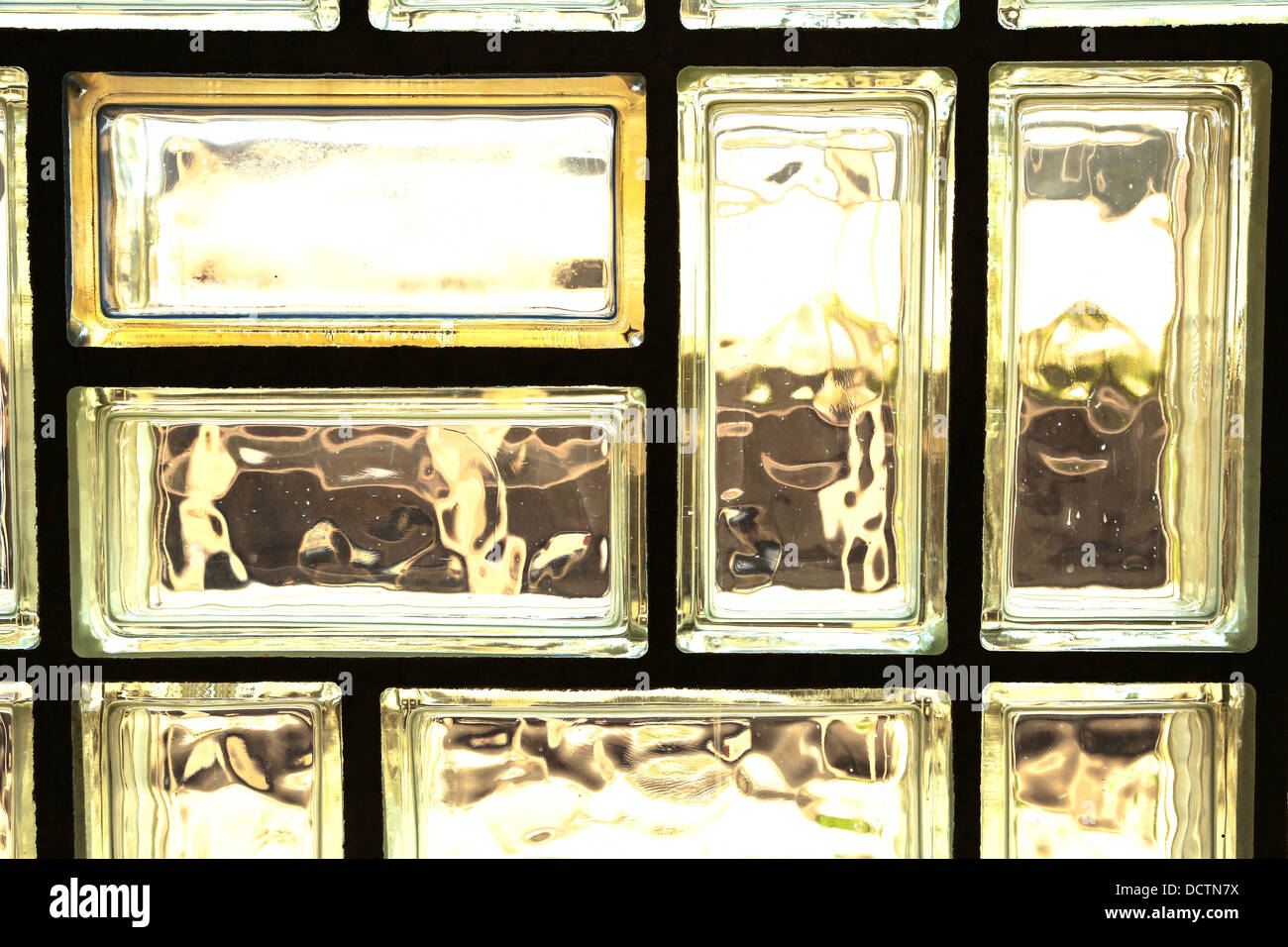 A glass brick wall background. Architecture interior Stock Photo - Alamy