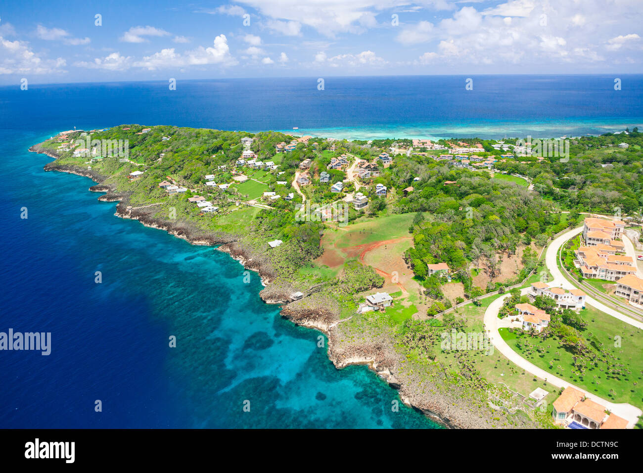 Aerial view of Turtle Crossing, Lighthouse, The Turrets, and West Bay ...