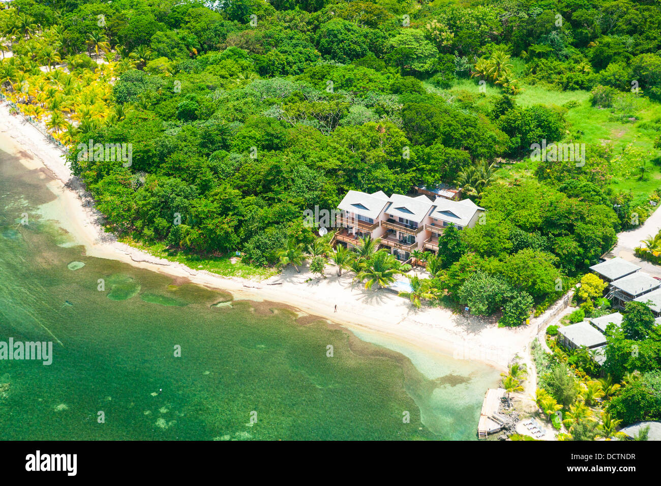 Aerial view of beachfront condos Stock Photo - Alamy