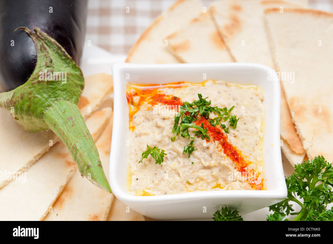moutabal baba ghanoush eggplant dip Stock Photo - Alamy