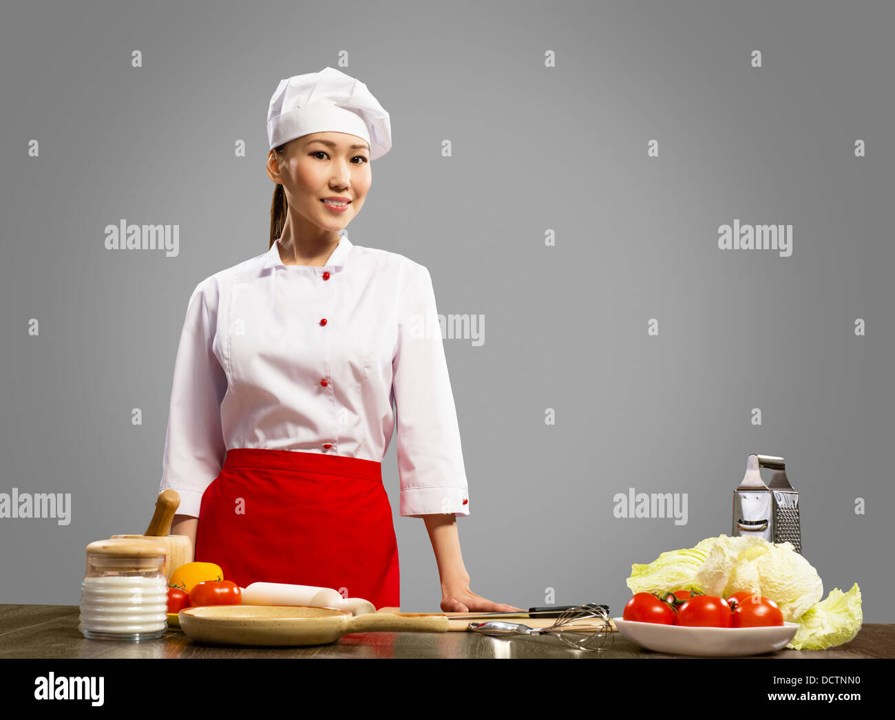 portrait of asian cook Stock Photo - Alamy