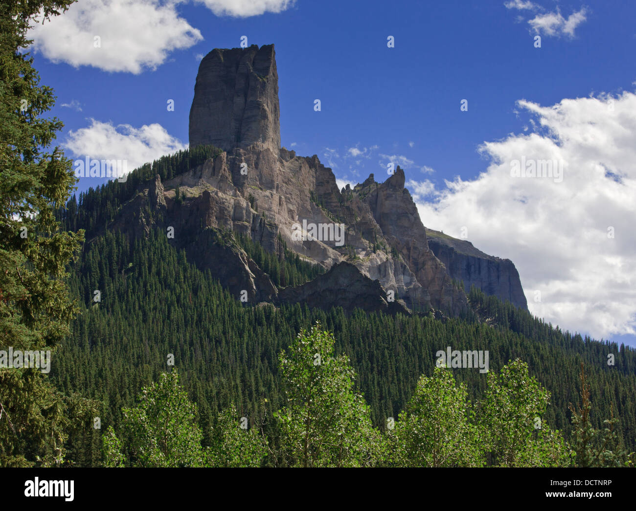 Chimney Peak In The San Juan Mountains; Colorado, United States Of ...