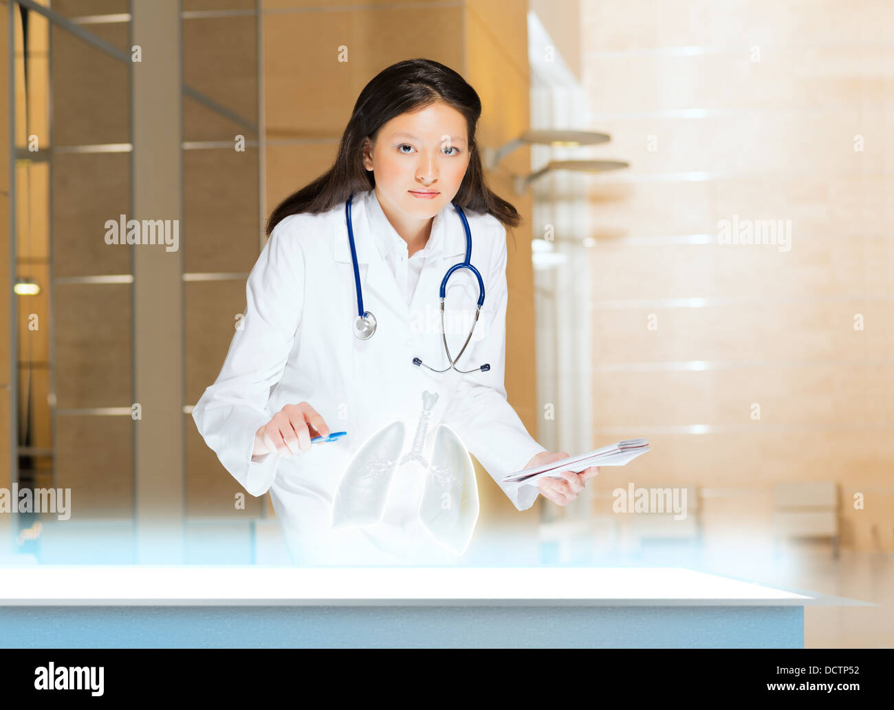 young woman doing research Stock Photo - Alamy