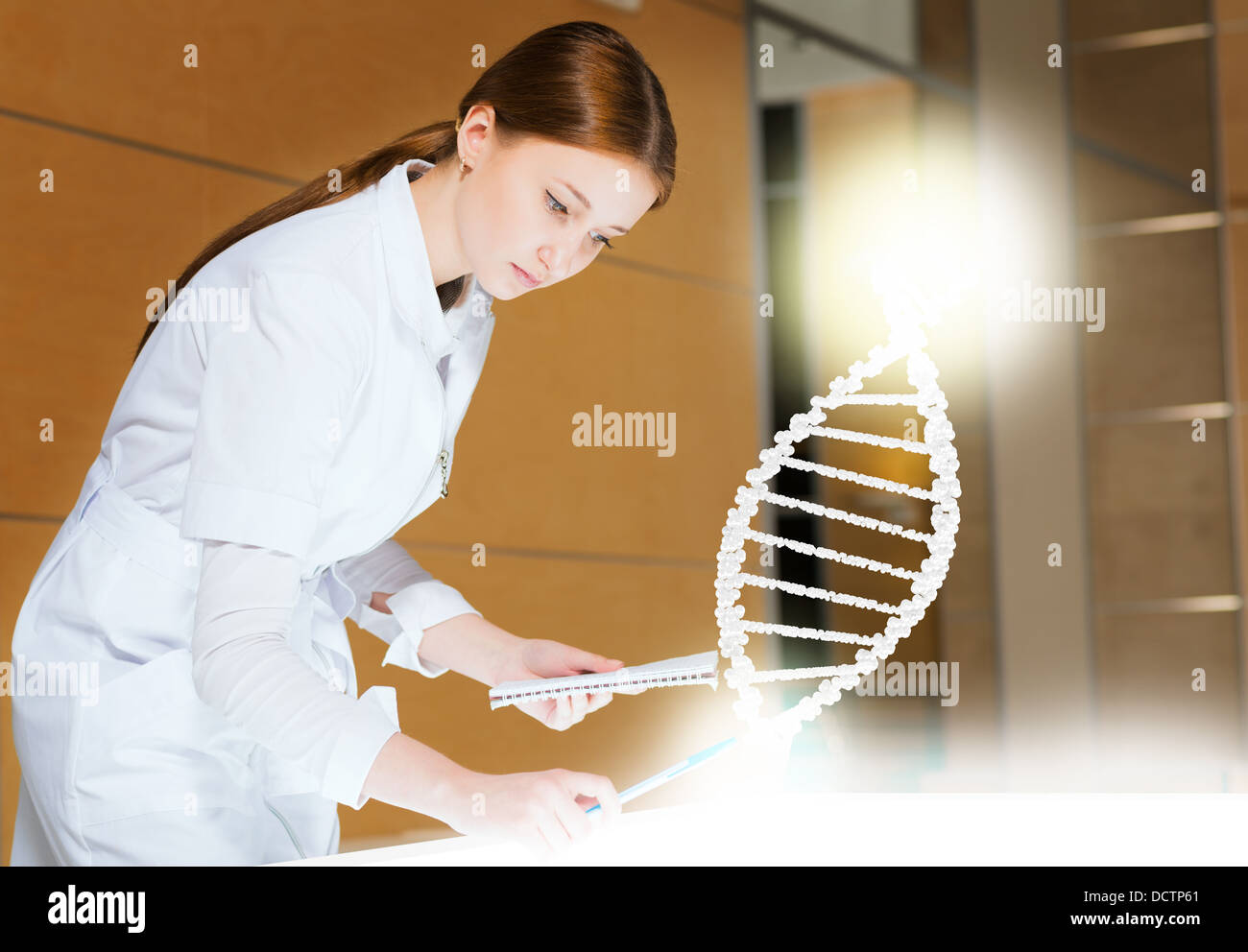 young woman doing research Stock Photo - Alamy