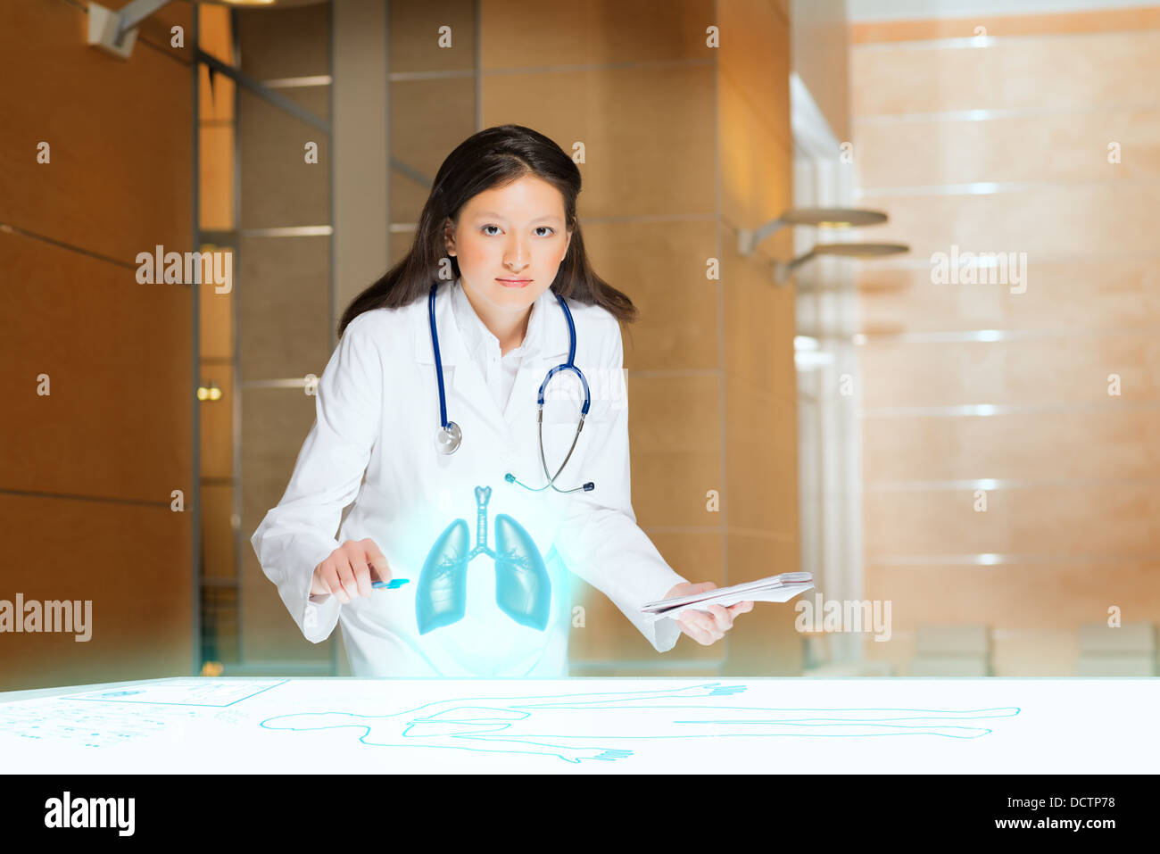 young woman doing research Stock Photo - Alamy