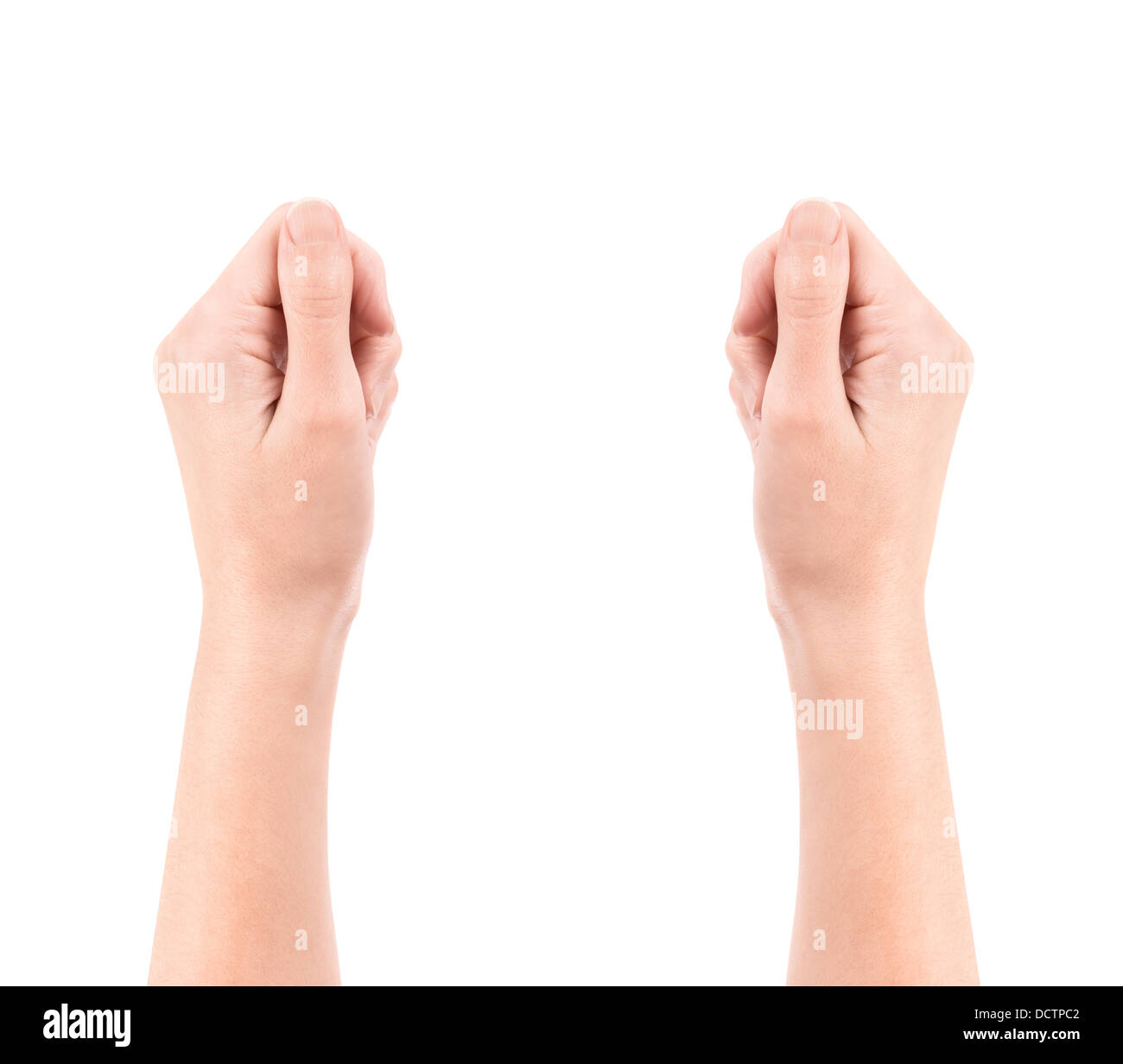 Woman hands holding invisible object hi-res stock photography and ...