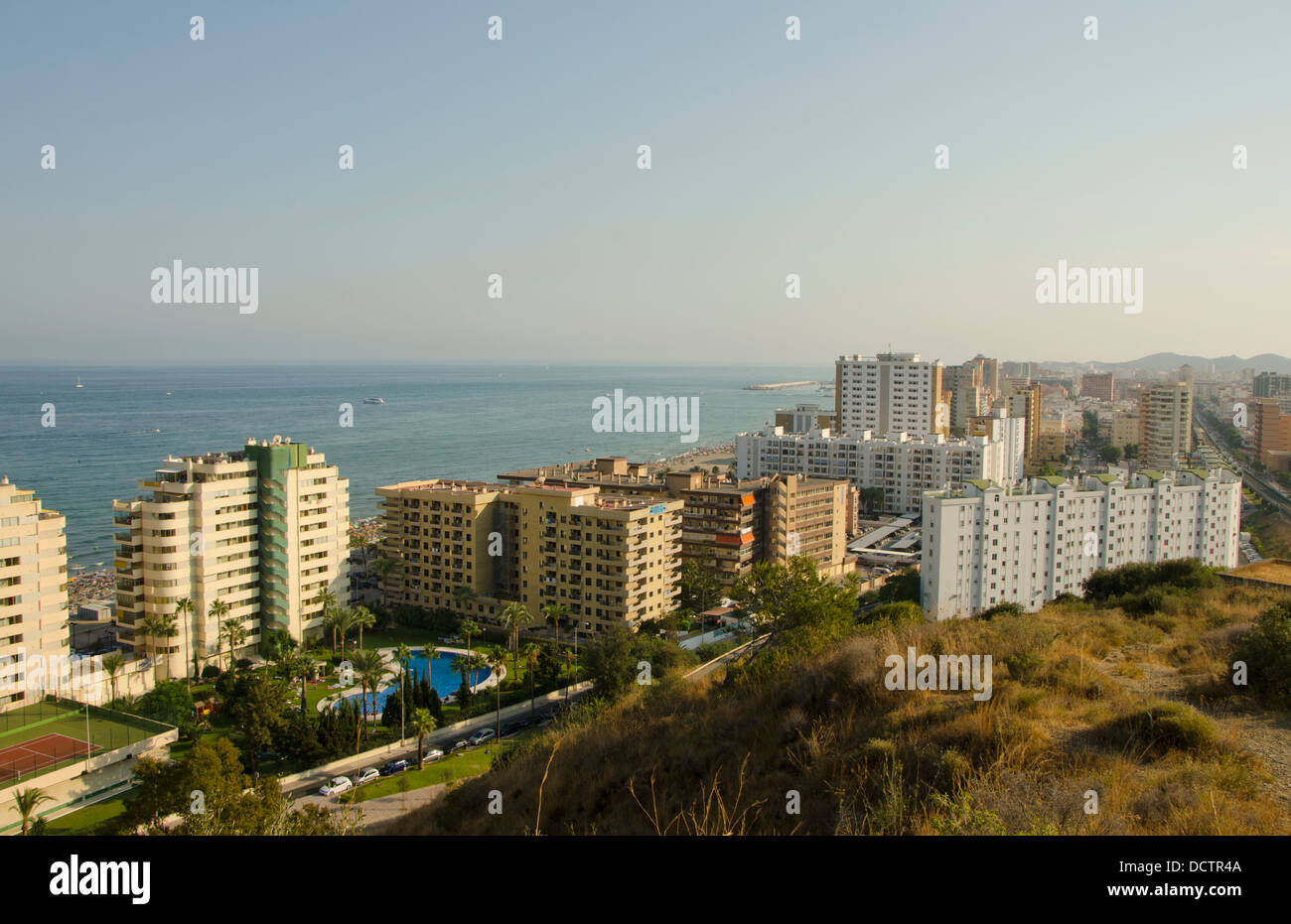 Highrise apartment blocks on the Costa del Sol in Spain with ...