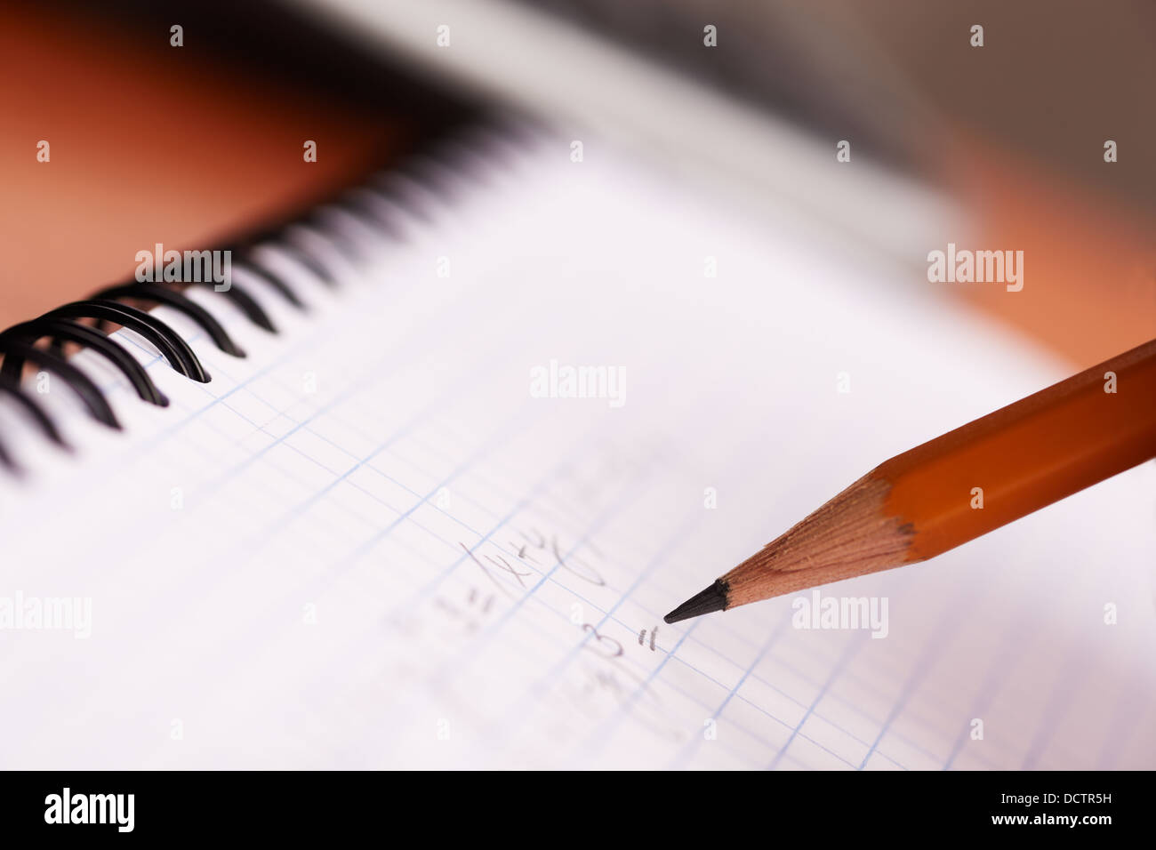 doing math homework Stock Photo - Alamy