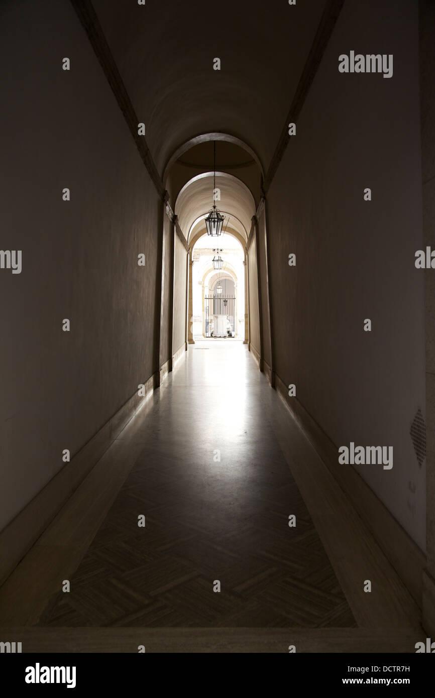 Beautiful interior of a italian era convent hi-res stock photography ...