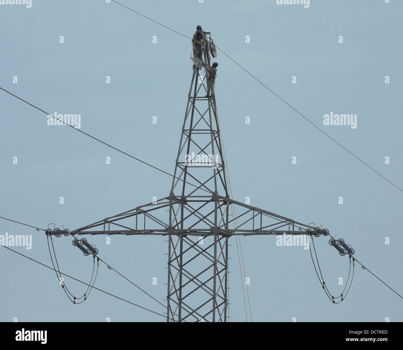 Electricity pylon maintenance hi-res stock photography and images - Alamy