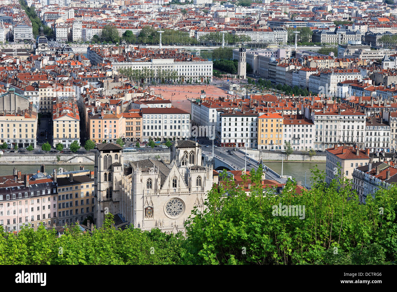 Lyon city in summer Stock Photo - Alamy