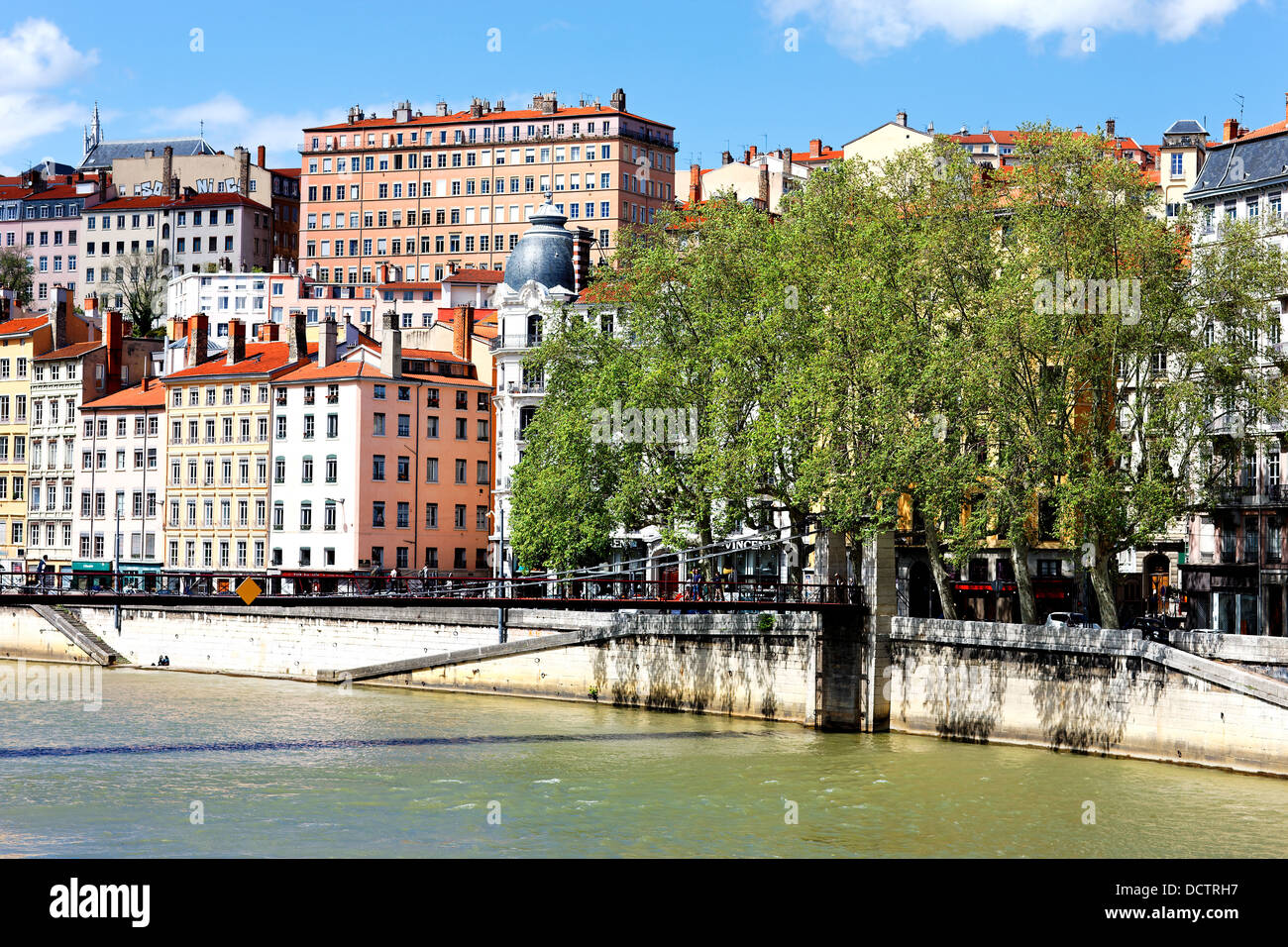 colorful buildings in the city of Lyon Stock Photo - Alamy