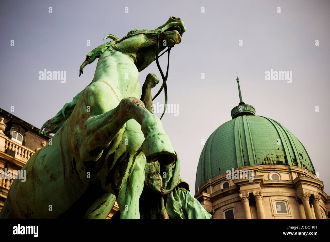 A copper statue in Buda Castle, Budapest Stock Photo - Alamy