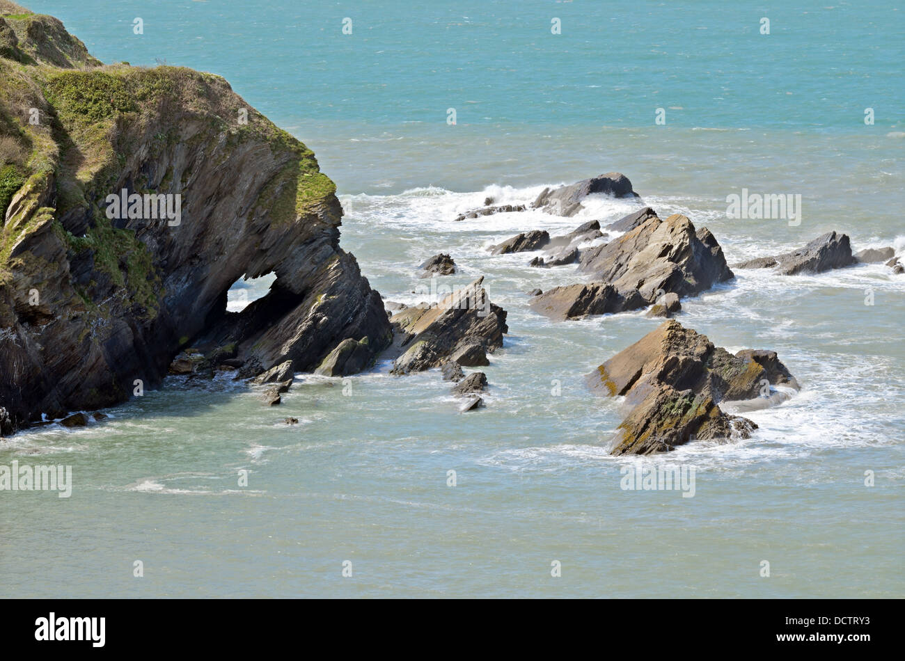 Hele Bay near the village of Illfracombe in North Devon England Stock ...