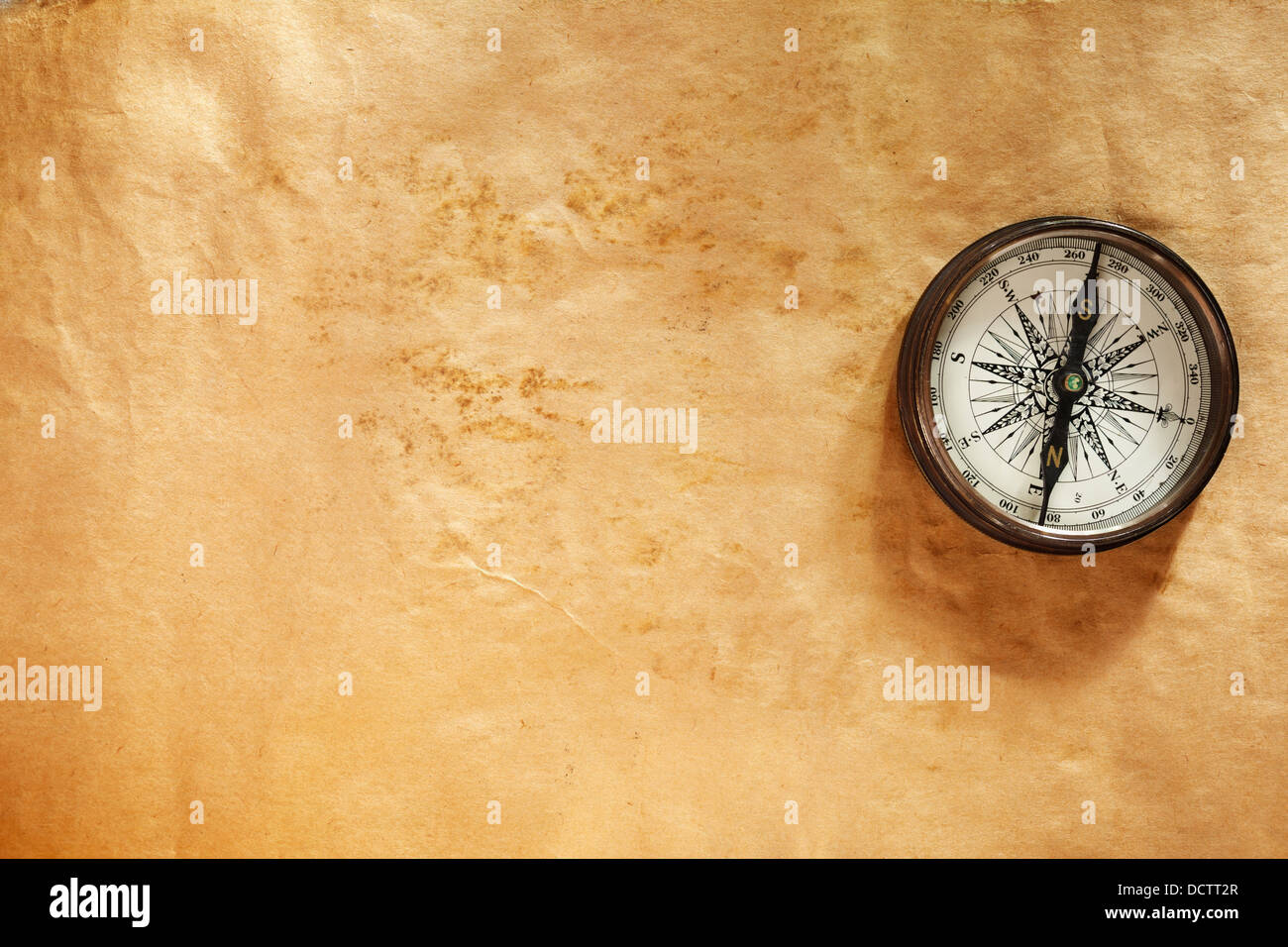 paper with compass Stock Photo - Alamy