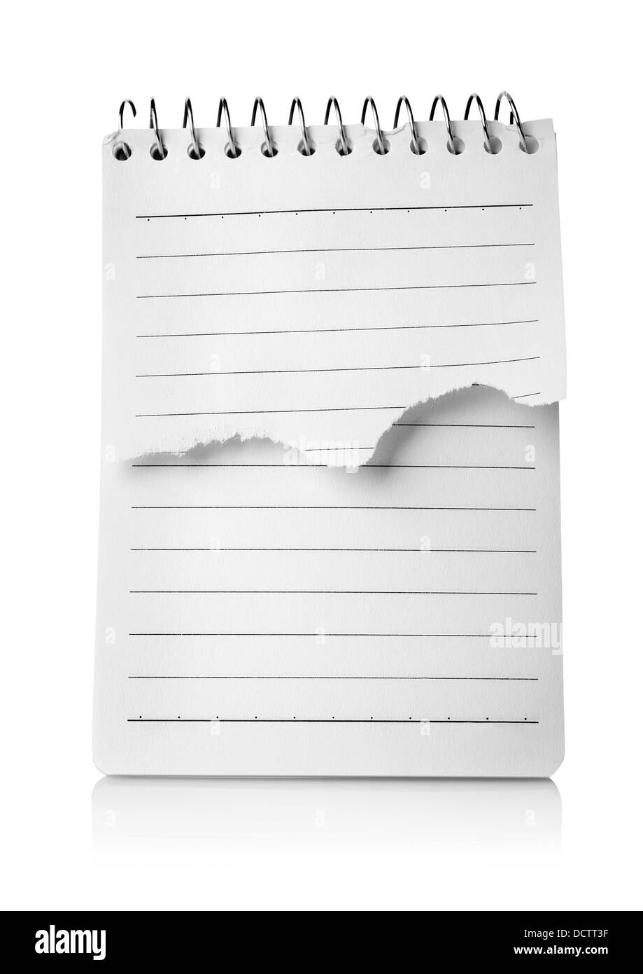 White blank notepad isolated Stock Photo - Alamy