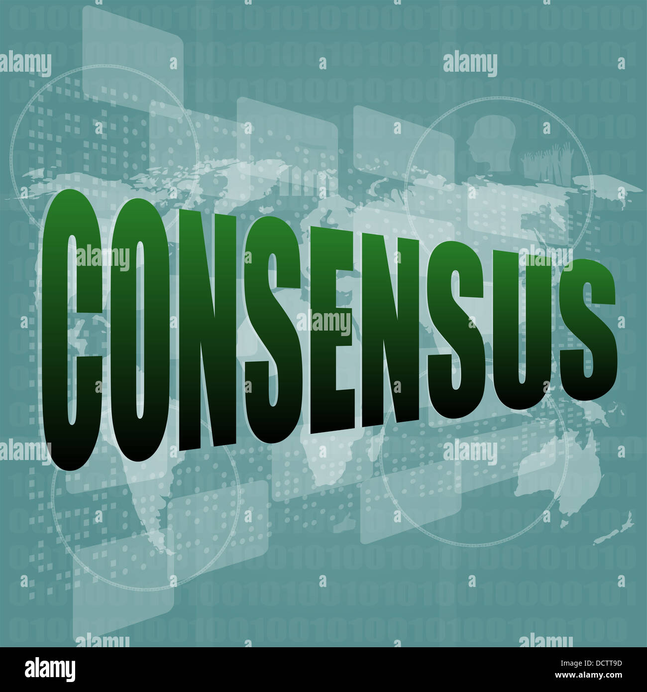 business concept: word consensus on digital touch screen Stock Photo ...