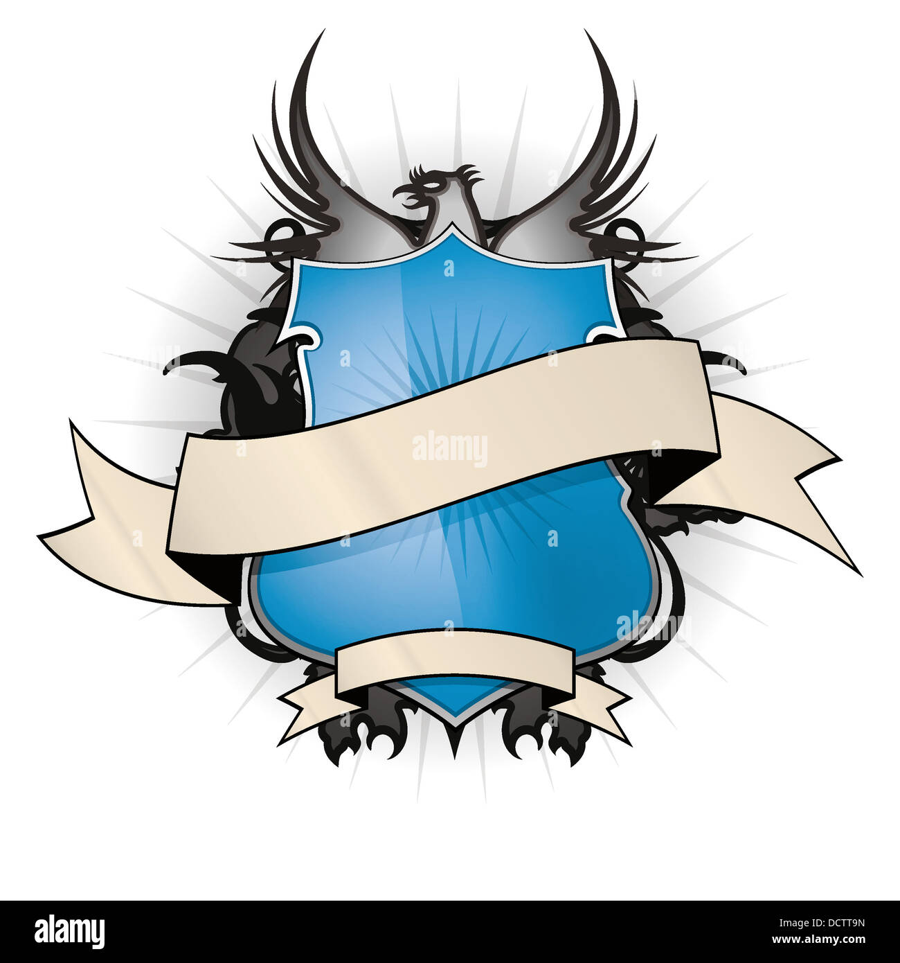 Blank heraldic shield white background Cut Out Stock Images & Pictures ...