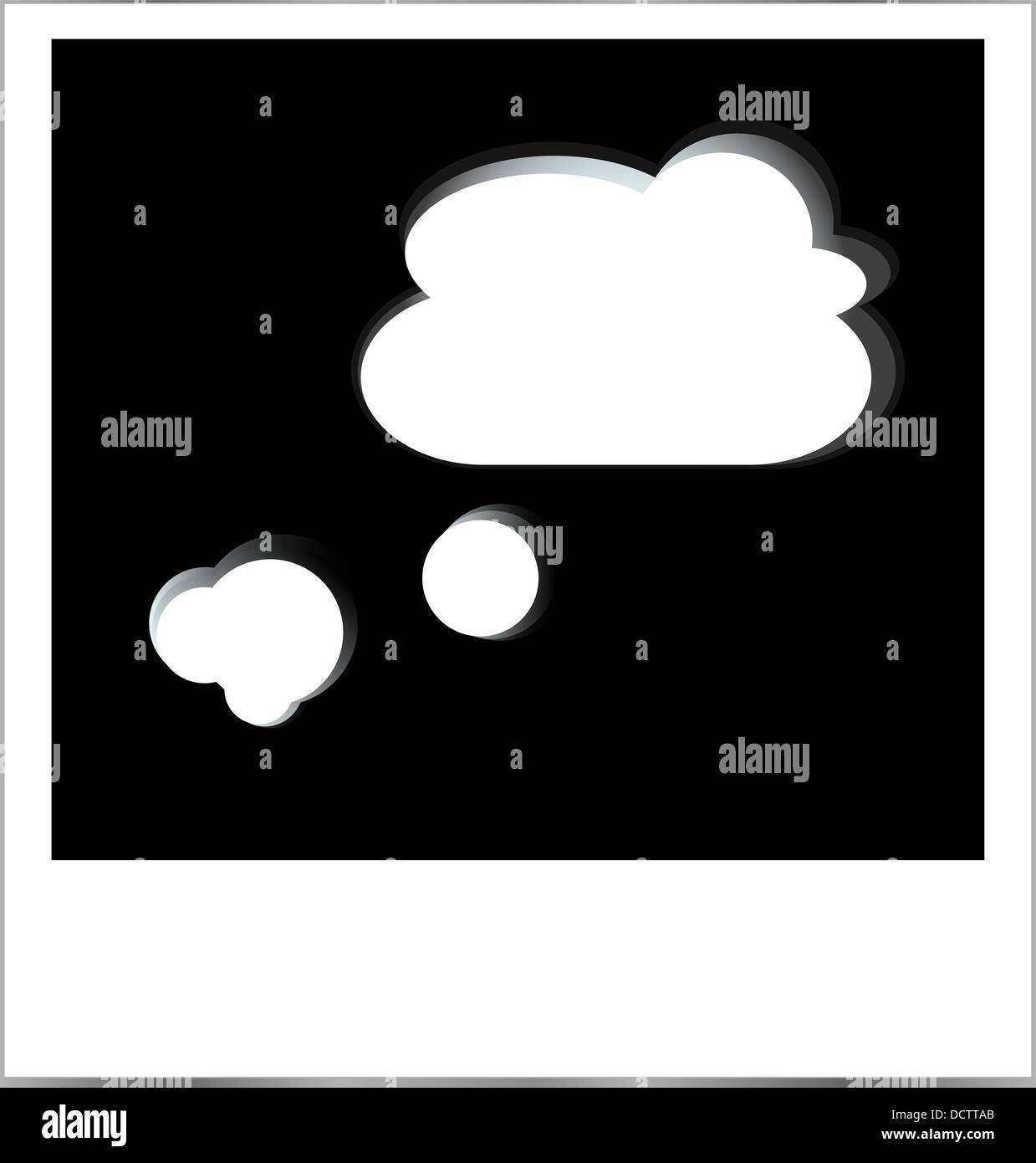 instant photo frame with abstract cloud Stock Photo - Alamy