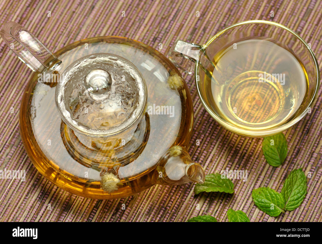 green tea set Stock Photo - Alamy