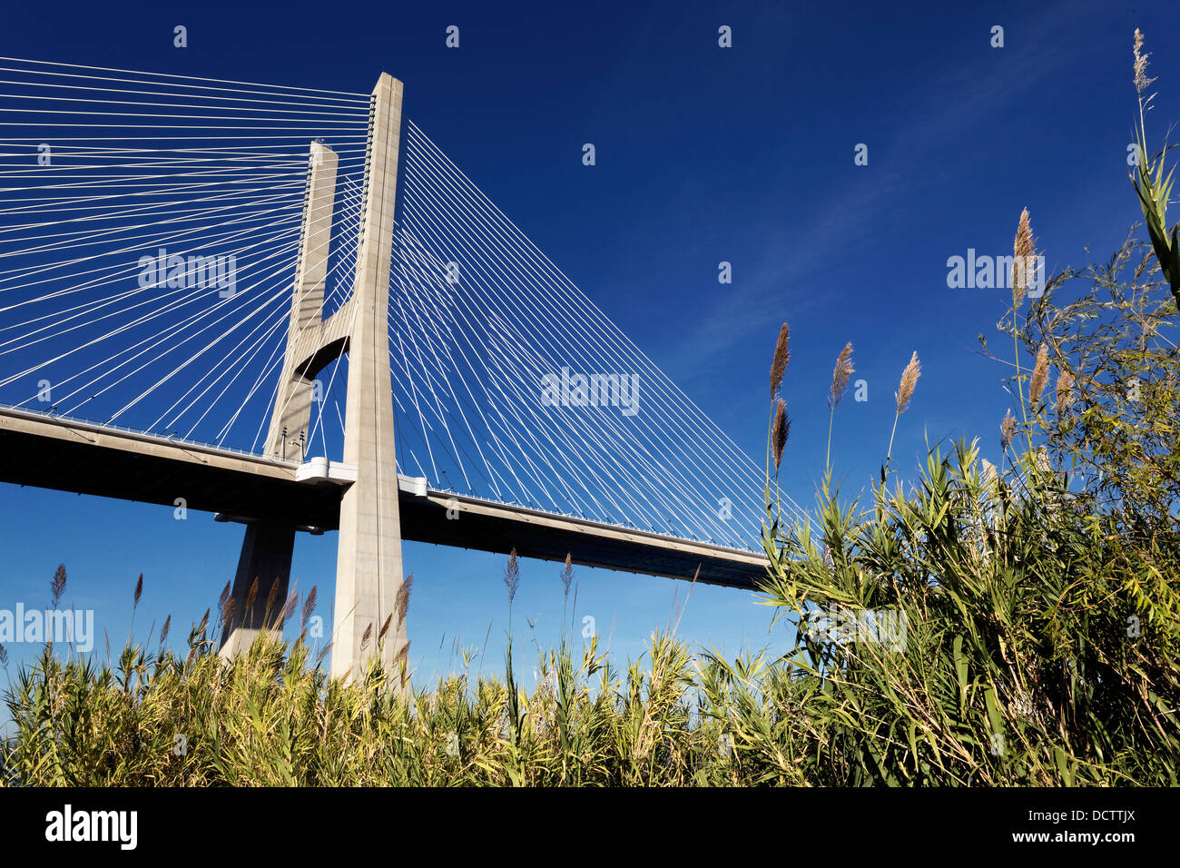 The famous Vasco da Gama bridge Stock Photo - Alamy