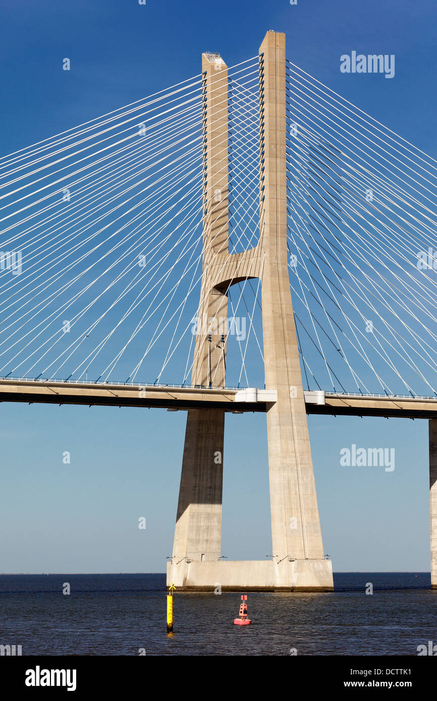 part of Vasco da Gama bridge Stock Photo - Alamy