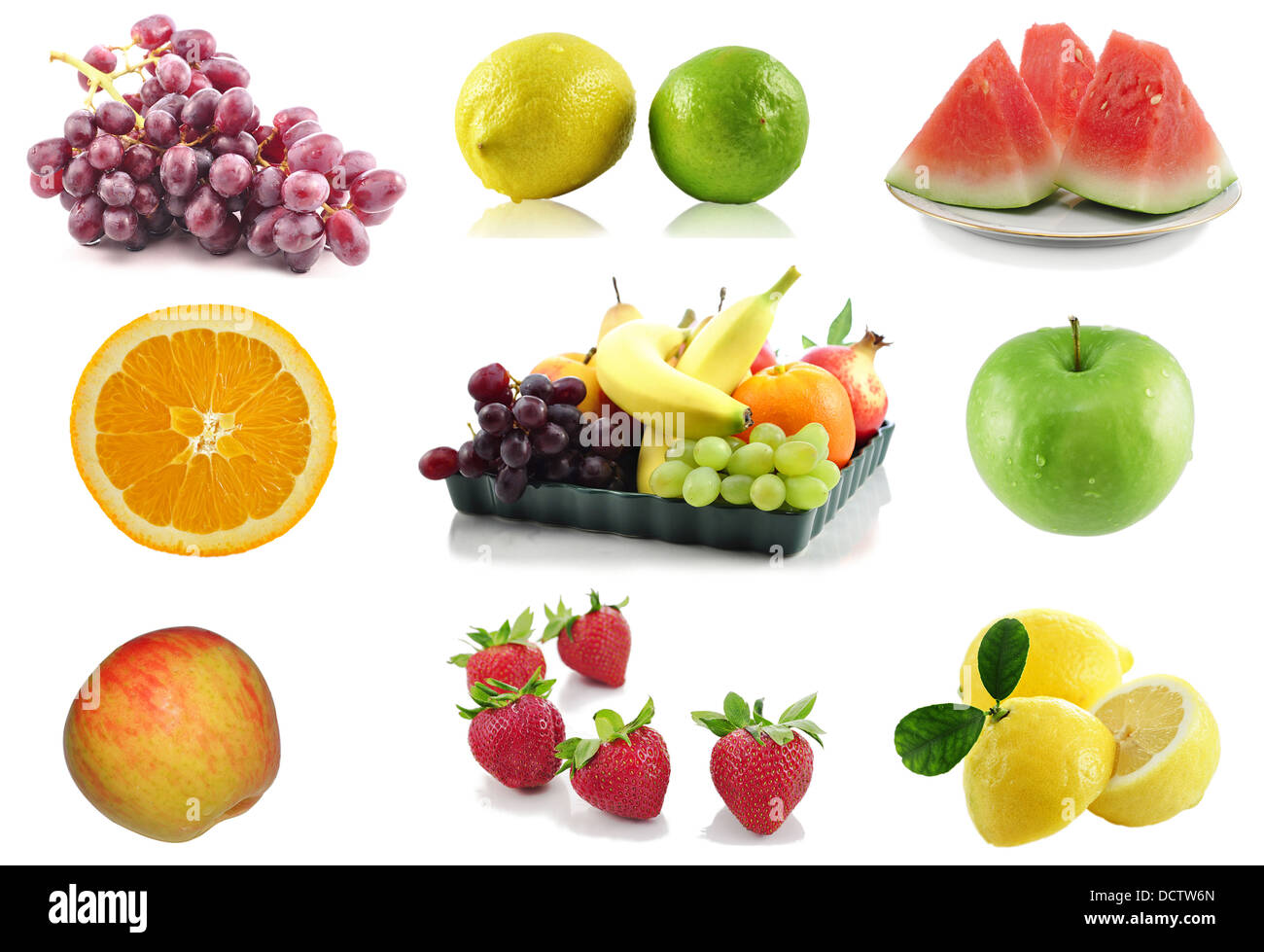 colorful assorted fruits collage Stock Photo - Alamy