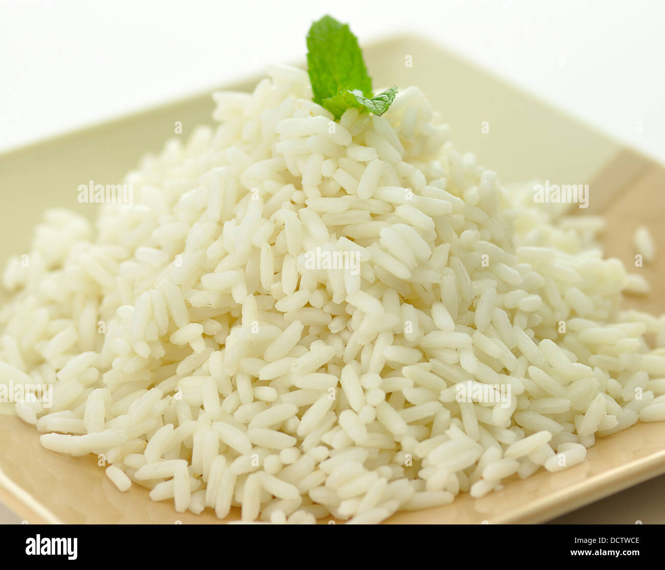 White steamed rice Stock Photo - Alamy