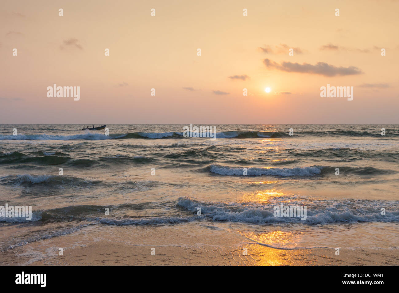 Indian Ocean at sunset. Varkala. Kerala. India Stock Photo - Alamy
