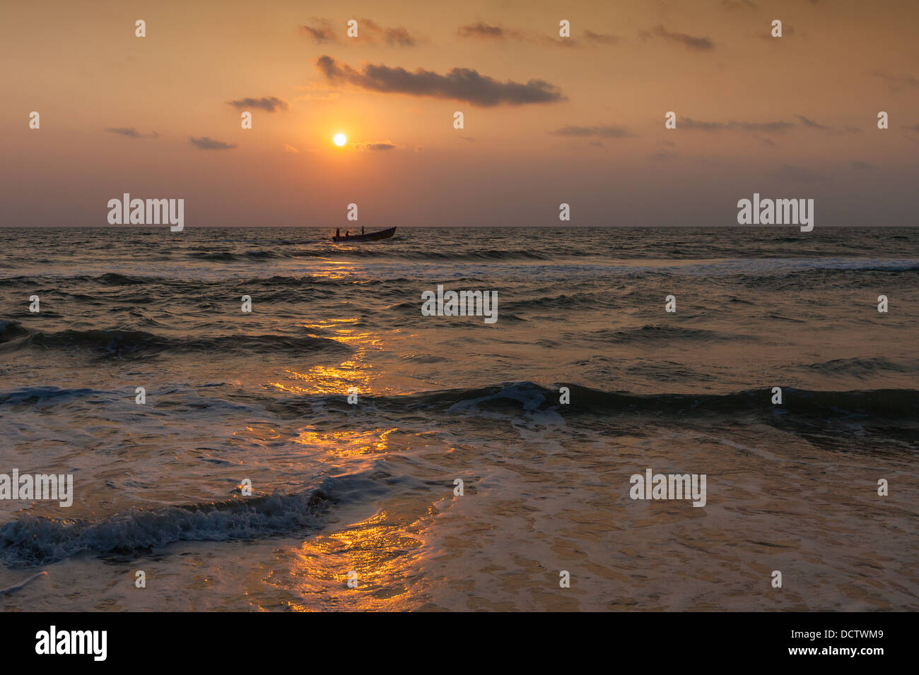 Indian Ocean at sunset. Varkala. Kerala. India Stock Photo - Alamy
