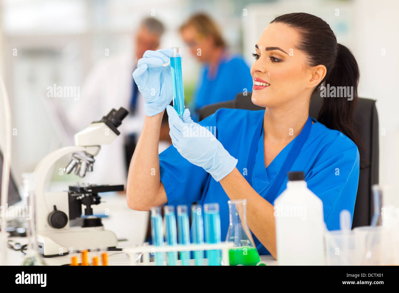 Young professional medical scientist working hi-res stock photography ...