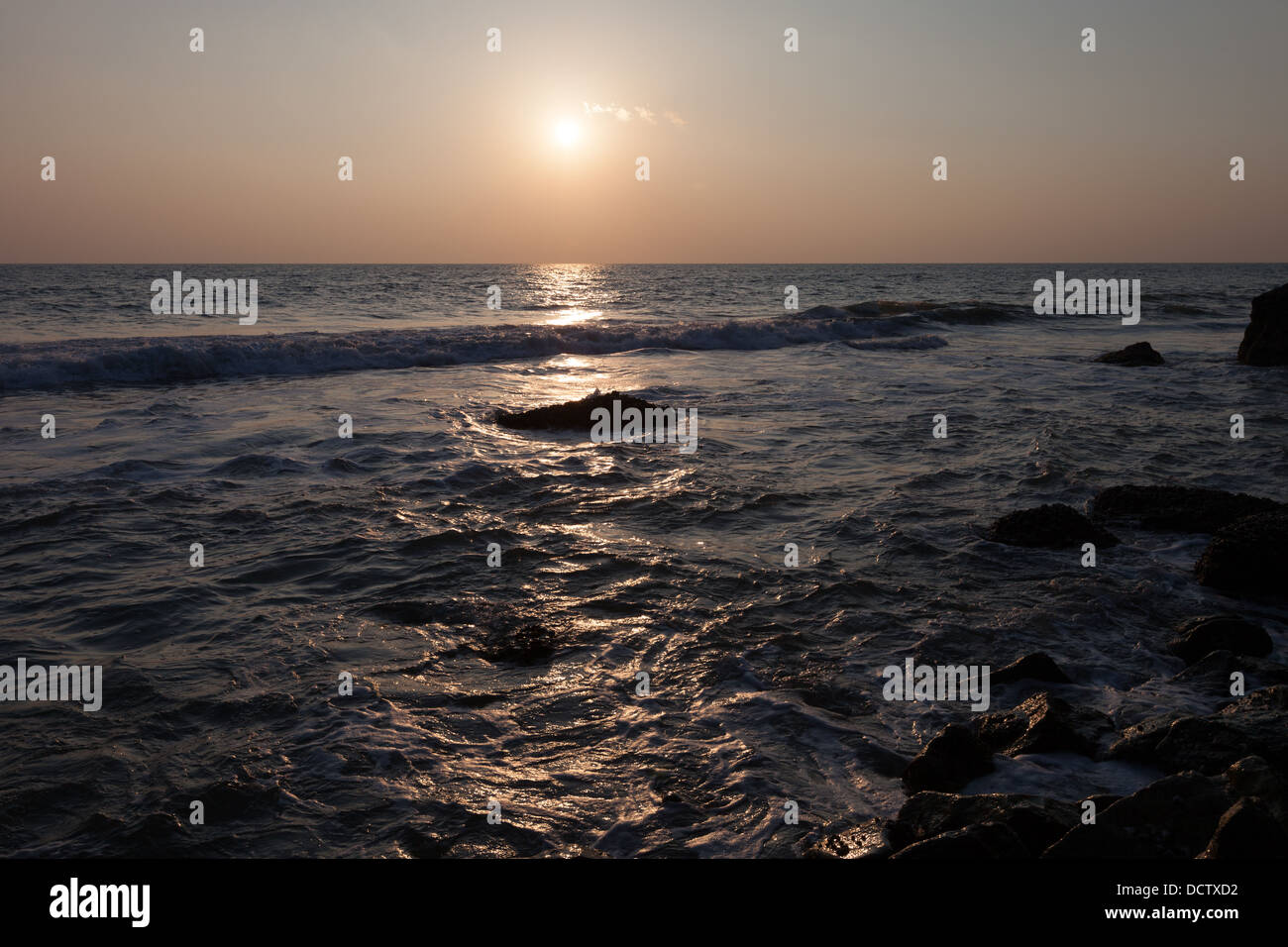 Indian Ocean at sunset. Varkala. Kerala. India Stock Photo - Alamy