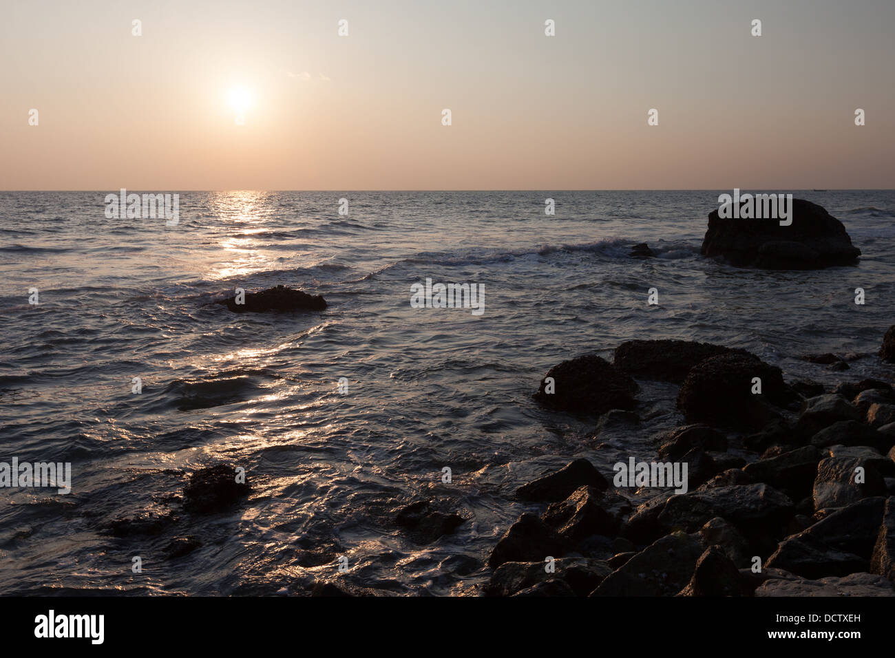Indian Ocean at sunset. Varkala. Kerala. India Stock Photo - Alamy