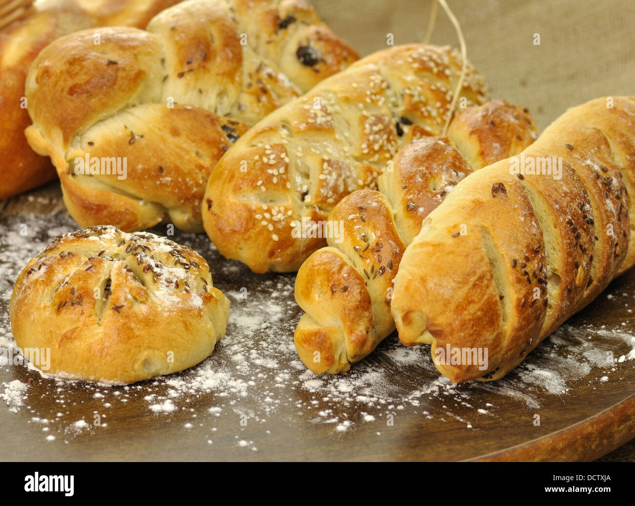 homemade bread assortment Stock Photo - Alamy