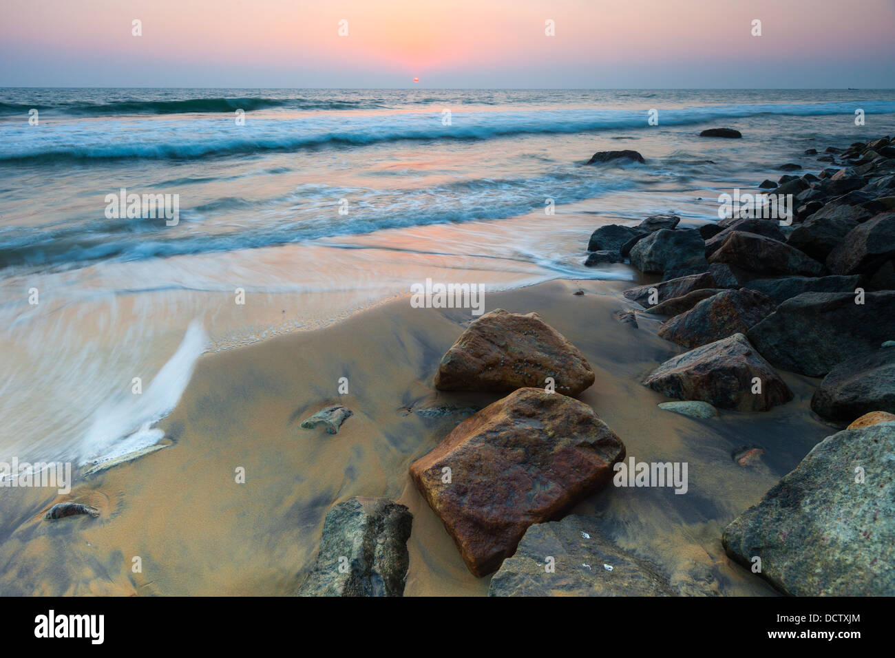 Indian Ocean at sunset. Varkala. Kerala. India Stock Photo - Alamy