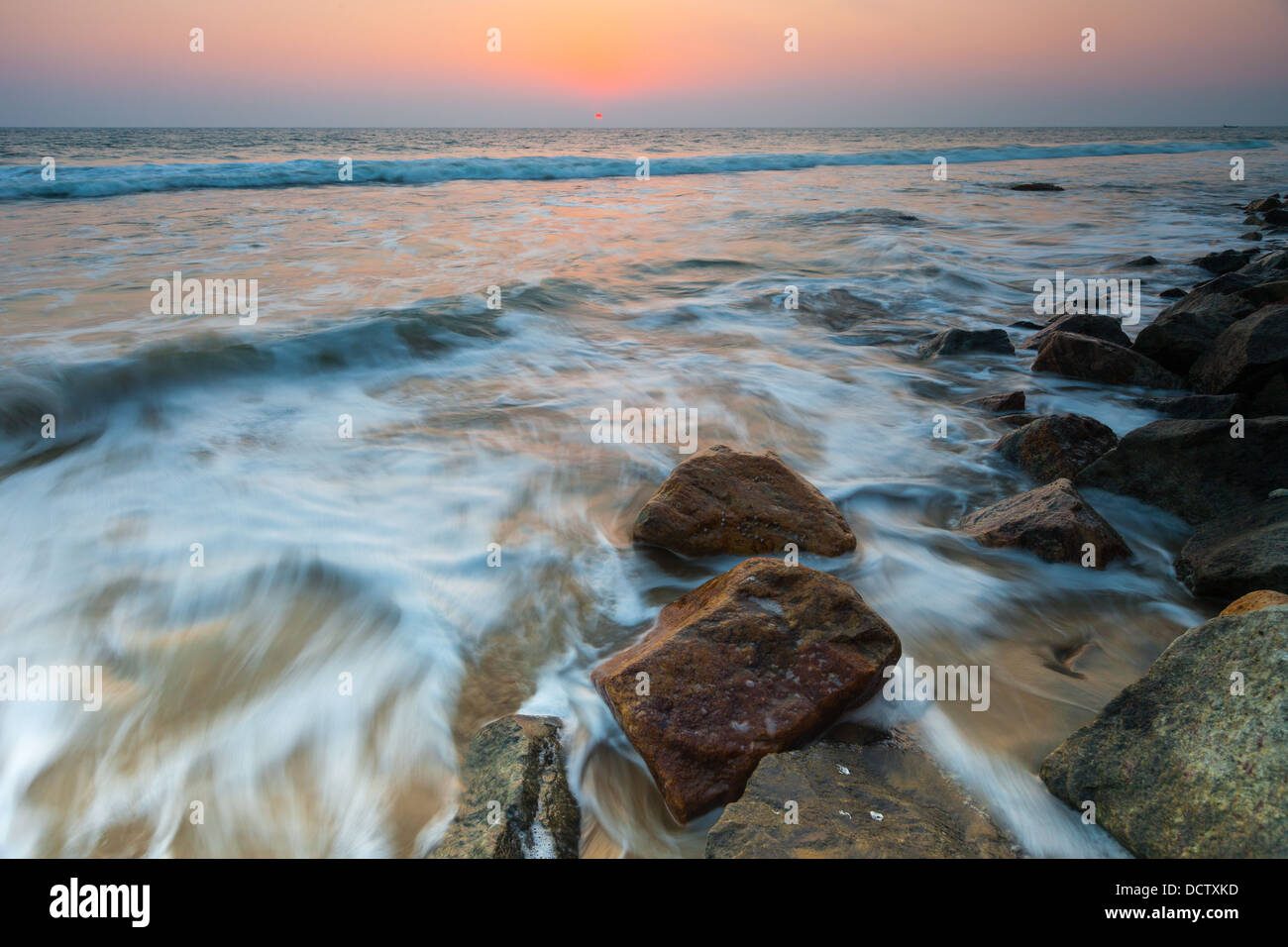 Indian Ocean at sunset. Varkala. Kerala. India Stock Photo - Alamy