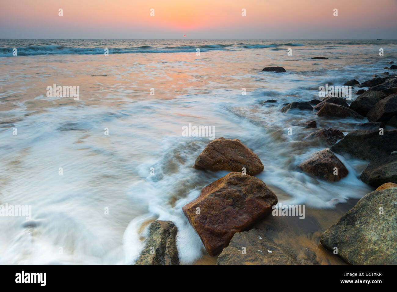 Indian Ocean at sunset. Varkala. Kerala. India Stock Photo - Alamy