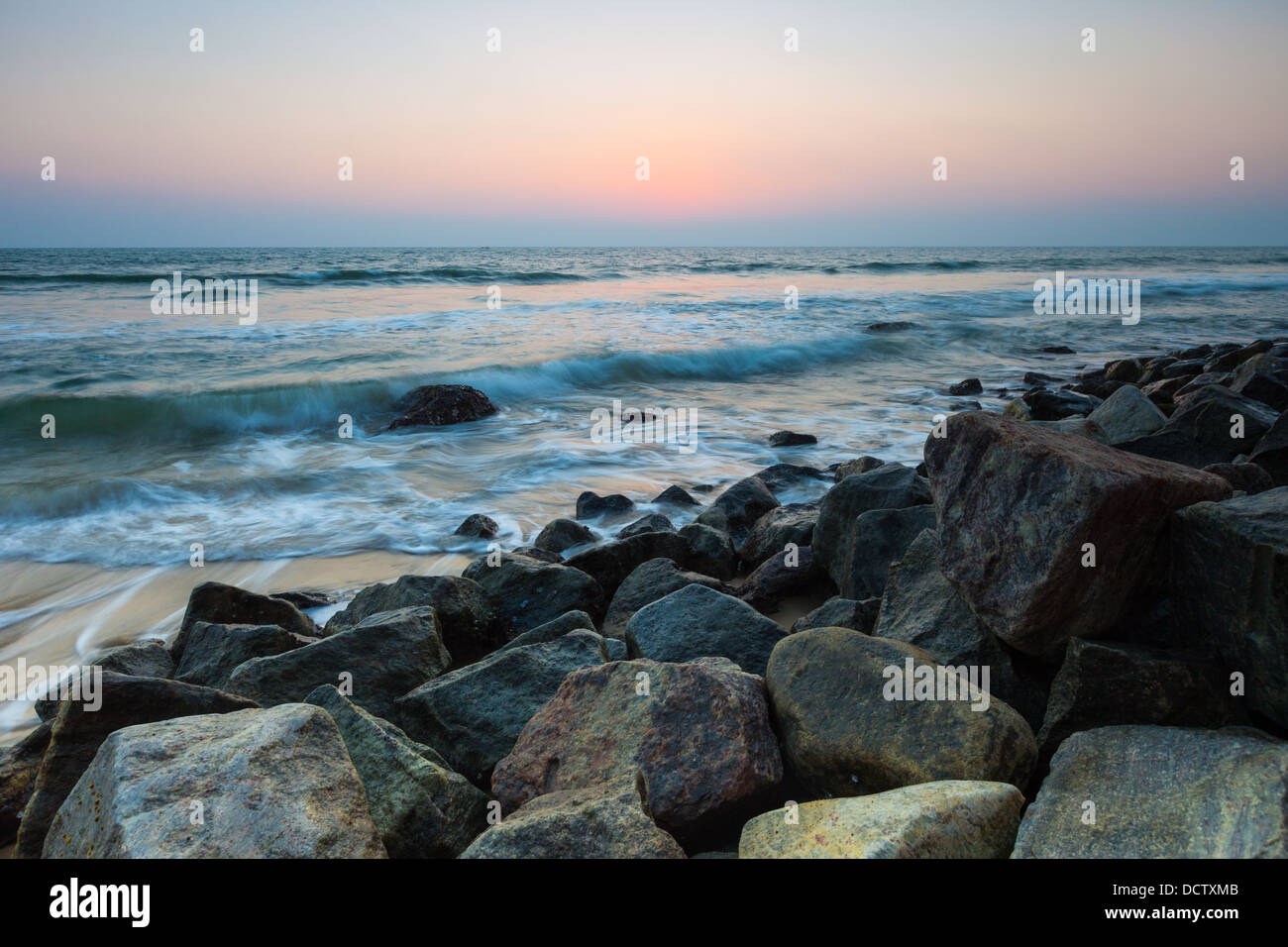 Indian Ocean at sunset. Varkala. Kerala. India Stock Photo - Alamy