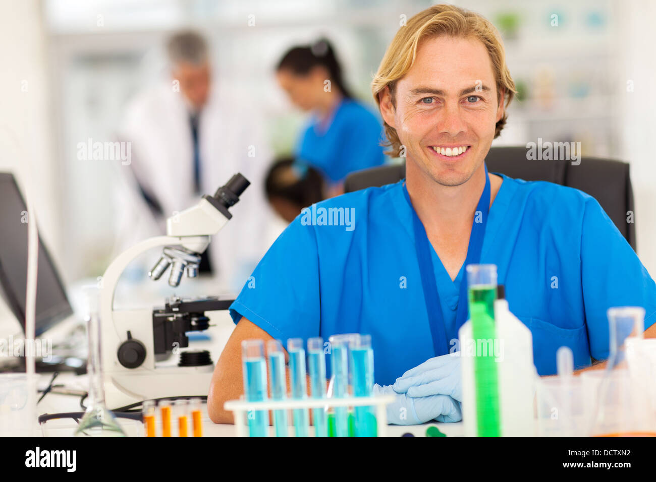 cheerful medical researcher portrait in lab Stock Photo - Alamy