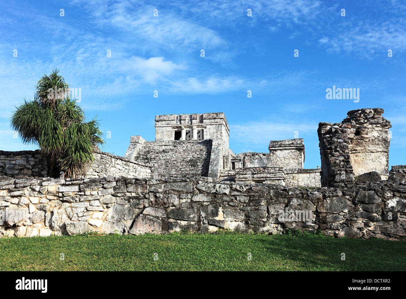 view of Tulum ruins Stock Photo - Alamy