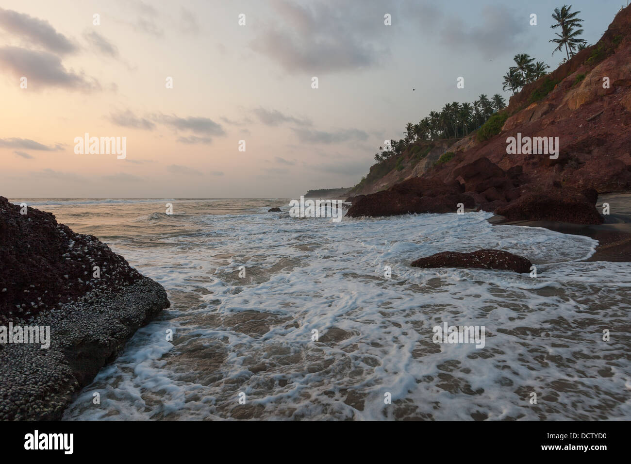 Indian Ocean at sunset. Varkala. Kerala. India Stock Photo - Alamy
