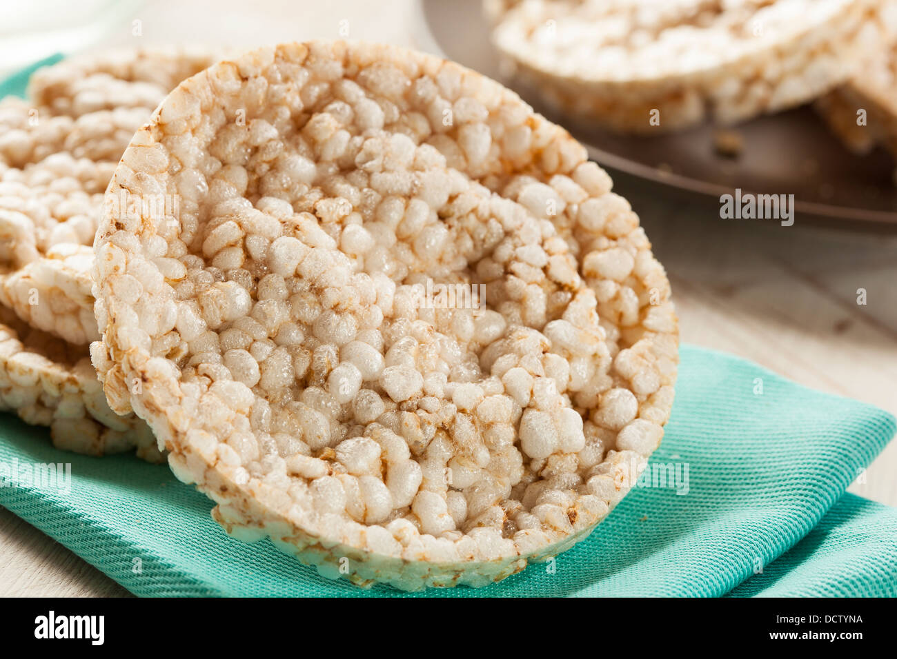 Healthy Organic Rice Cakes in a Stack Stock Photo - Alamy