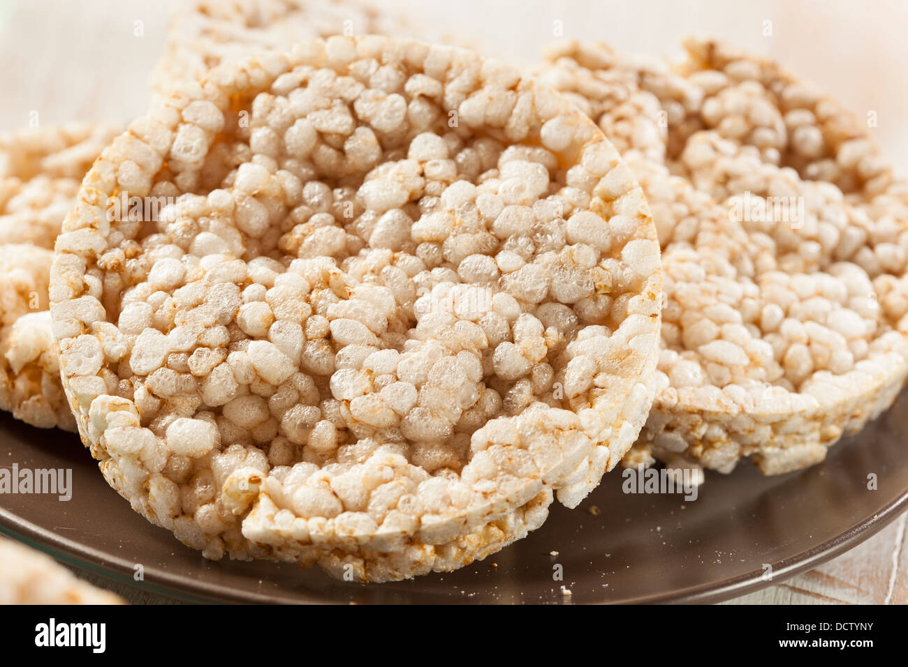Healthy Organic Rice Cakes in a Stack Stock Photo - Alamy