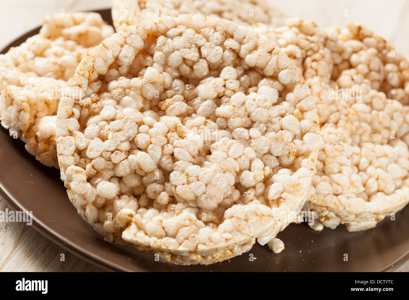 Healthy Organic Rice Cakes in a Stack Stock Photo - Alamy