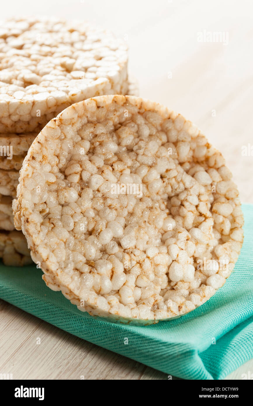 Healthy Organic Rice Cakes in a Stack Stock Photo - Alamy