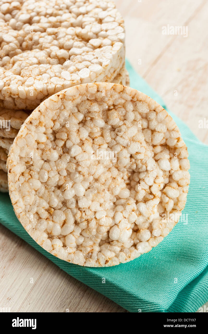 Healthy Organic Rice Cakes in a Stack Stock Photo - Alamy