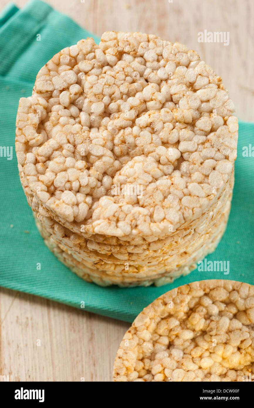 Healthy Organic Rice Cakes in a Stack Stock Photo - Alamy