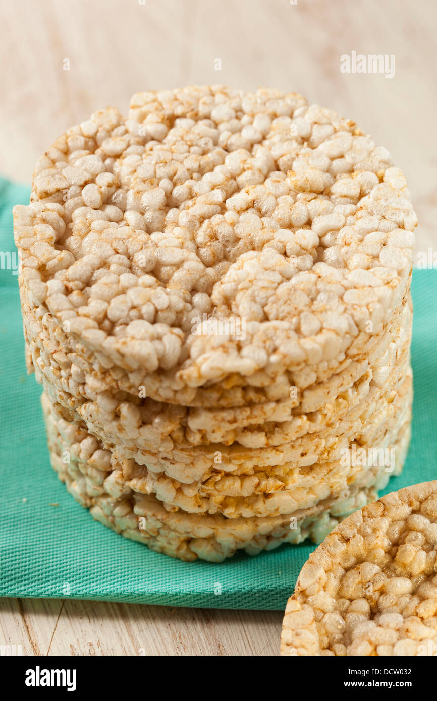 Healthy Organic Rice Cakes in a Stack Stock Photo - Alamy