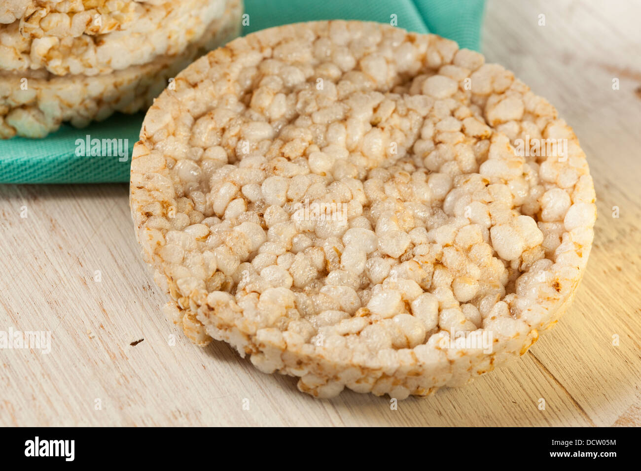 Healthy Organic Rice Cakes in a Stack Stock Photo - Alamy