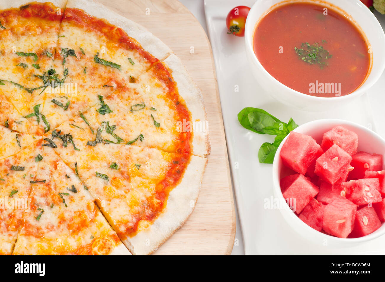 Italian original thin crust pizza Stock Photo - Alamy
